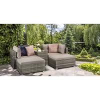 China Outdoor Lounge Set with Metal Frame AJUNION Rattan Garden Furniture W52 x D56 x H87cm for sale