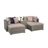 China Outdoor Lounge Set with Metal Frame AJUNION Rattan Garden Furniture W52 x D56 x H87cm for sale