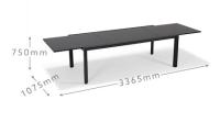 China Extendable Outdoor Dining Table and Chair Set for 12 Guests by AJUNION in Garden for sale