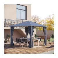China Steel Frame AJUNION Outdoor Waterproof Canopy Shelter Gazebo with Polycarbonate Roof for sale