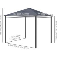 China Steel Frame AJUNION Outdoor Waterproof Canopy Shelter Gazebo with Polycarbonate Roof for sale