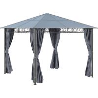 China Steel Frame AJUNION Outdoor Waterproof Canopy Shelter Gazebo with Polycarbonate Roof for sale