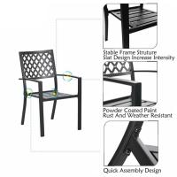 China Outdoor Balcony Bistro Set Metal Garden Furniture with Foldable Design and 2 Seats for sale