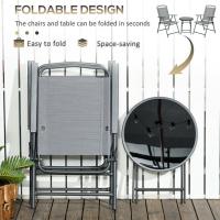 China Portable Foldable Chair Balcony Furniture Bistro Set Garden Chair AJUNION Metal Outdoor for sale