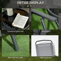 China Portable Foldable Chair Balcony Furniture Bistro Set Garden Chair AJUNION Metal Outdoor for sale