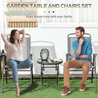 China Portable Foldable Chair Balcony Furniture Bistro Set Garden Chair AJUNION Metal Outdoor for sale