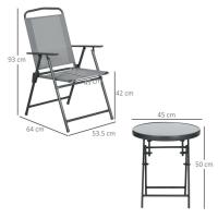China Portable Foldable Chair Balcony Furniture Bistro Set Garden Chair AJUNION Metal Outdoor for sale