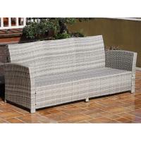 China Leisure Outdoor AJUNION All Hand Woven Wicker Garden Furniture Set with Tempered Glass for sale