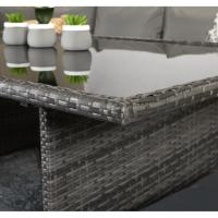 China Leisure Outdoor AJUNION 9 Seating PE Rattan Garden Dining Furniture Set with Cushions for sale