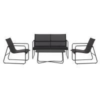 China Metal Furniture Patio Set for Backyard Garden AJUNION 4 Seater Conversation Lounge Set for sale
