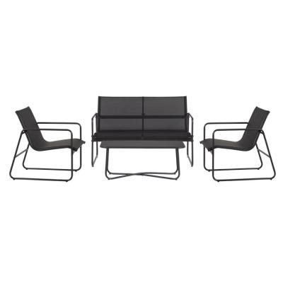 China Metal Furniture Patio Set for Backyard Garden AJUNION 4 Seater Conversation Lounge Set for sale