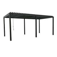 China Outdoor Garden Bioclimatic Metal Pergola L20xW10ft with Waterproof Louver Roof System for sale