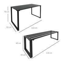 China AJUNION Outdoor Furniture Set for Leisure Facilities Dining Tables Benches and Gardens for sale