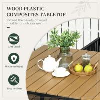 China Modern Design Style Folded Dining Table and PE Rattan Armchair Patio Furniture Dining Set for sale