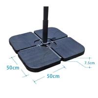 China Modern Design 50L x 50W x 7.5Hcm Plastic Umbrella Base Stand with Water or Sand Filled for sale