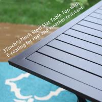 China Metal Garden Set by AJUNION Waterproof Outdoor Furniture with Stackable Dining Chairs for sale