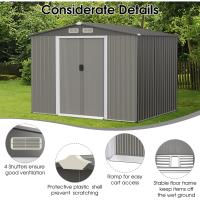 China 8x6ft Garden House Tools Storage Shed with Air Vent 69kg Powder Coated Frame by AJUNION for sale