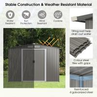 China 8x6ft Garden House Tools Storage Shed with Air Vent 69kg Powder Coated Frame by AJUNION for sale