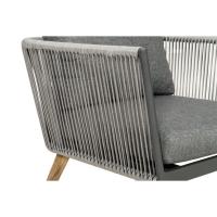 China Modern Outdoor Furniture Set with Aluminum Frame and Wood Grain Finish for sale