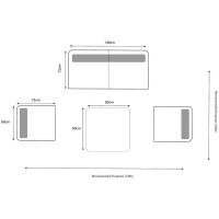 China Modern Outdoor Furniture Set with Aluminum Frame and Wood Grain Finish for sale