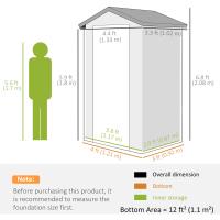 China Sustainable AJUNION Waterproof Plastic Garden Shed with Aluminum Frame and Tools House for sale