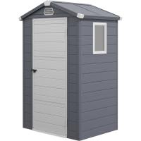 China Sustainable AJUNION Waterproof Plastic Garden Shed with Aluminum Frame and Tools House for sale