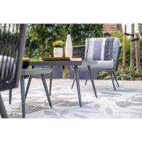 China Aluminum Frame Garden Furniture Lounge Set with Coffee Table Size L60 x D60 x H39cm for sale