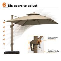 China 360 Degree Rotating Offset Patio Umbrella with LED Light Your Garden's Ideal Choice for sale