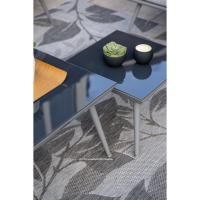 China Aluminum Frame Garden Furniture Lounge Set with Coffee Table Size L60 x D60 x H39cm for sale