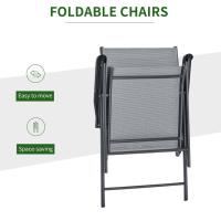 China Foldable Armchair Patio Furniture 4 Seater Dining Set with Glass Top and Umbrella Hole for sale