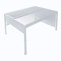 China 172kg Load Capacity Garden Louvered Pergola Canopy with Manual Control Aluminum Frame for sale