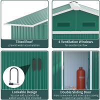 China Steel Double Sliding Door Storage Shed AJUNION Metal Garden Shed Tool House for Storage for sale