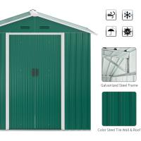 China Steel Double Sliding Door Storage Shed AJUNION Metal Garden Shed Tool House for Storage for sale