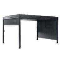 China Outdoor Aluminum Bioclimatic Canopy AJUNION Waterproof Louver Garden Pergolas Bridge for sale
