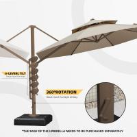 China Outdoor Garden Patio 360 Degree Rotation Aluminium Double Roof Umbrella Deluxe Parasol for sale