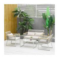 China AJUNION Garden Set with Handwoven PE Rattan and Aluminum Frame W59.5 x D68.5 x H79cm for sale