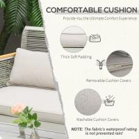 China AJUNION Garden Set with Handwoven PE Rattan and Aluminum Frame W59.5 x D68.5 x H79cm for sale