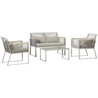 China AJUNION Garden Set with Handwoven PE Rattan and Aluminum Frame W59.5 x D68.5 x H79cm for sale