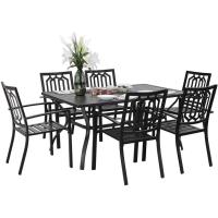 China Outdoor Dining Set with Stackable Chair AJUNION Metal Space Restaurant Furniture for sale