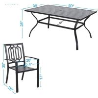China Outdoor Dining Set with Stackable Chair AJUNION Metal Space Restaurant Furniture for sale