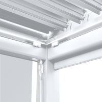 China 151kg Modern Outdoor Pergola with Bioclimatic Louver Roof and Screen from AJUNION for sale