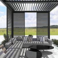 China Arches Design AJUNION 3x4M Aluminum Bioclimatic Louvered Pergola for Outdoor Living for sale