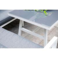 China Aluminum Outdoor Dining Table Garden Furniture Set with Bench by AJUNION for sale
