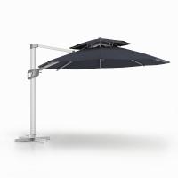 China Modern Design AJUNION Commercial Outdoor Umbrella with Waterproof 2-Tier Sun Canopy for sale