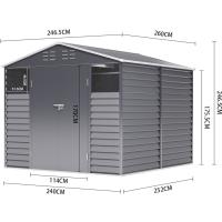 China 43kg AJUNION Metal Garden House Storage Building Shed Waterproof and Durable Solution for sale