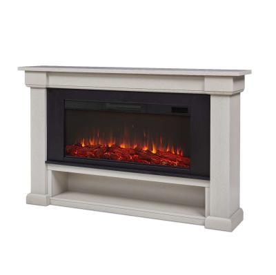China Electric Fireplace Cabinet with Firewood Storage and 100 BTU Heat Output Remote Control for sale