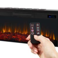 China Electric Fireplace Cabinet with Firewood Storage and 100 BTU Heat Output Remote Control for sale