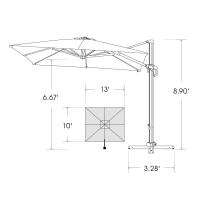 China Modern Design Style 1-Tier Cantilever Umbrella for Garden Sun Shade and Protection for sale