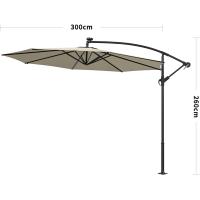 China Customized Color Garden Umbrella with Light Waterproof Commercial Restaurant Cantilever for sale