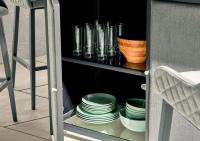 China Mail Packing AJUNION All Weather Outdoor Dining Set with Firepit Table for sale